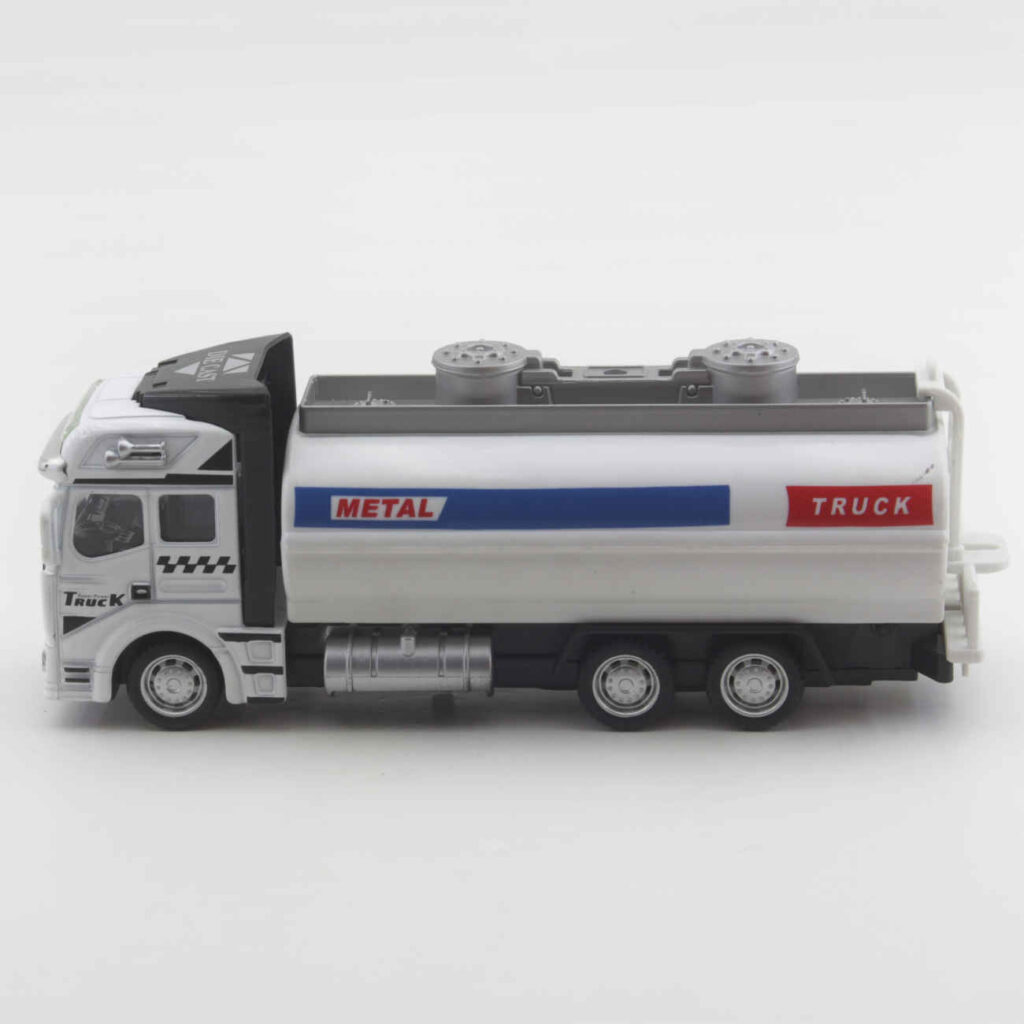 Sturdy White Fuel Carrier Truck – Safe and Realistic Toy Model ...