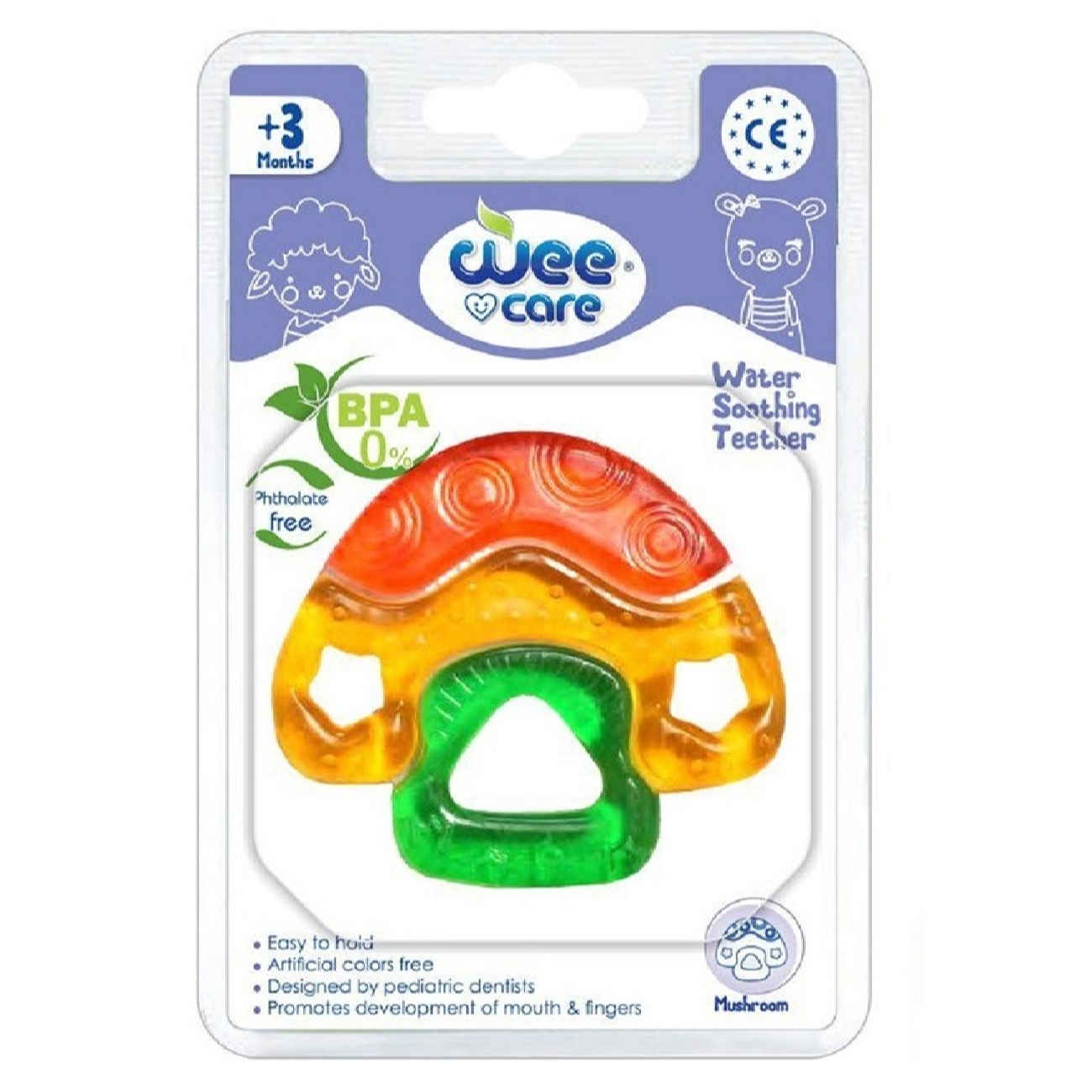 Wee Care Soft Teething Toy for Infants – Safe & Chewable, Mushroom ...