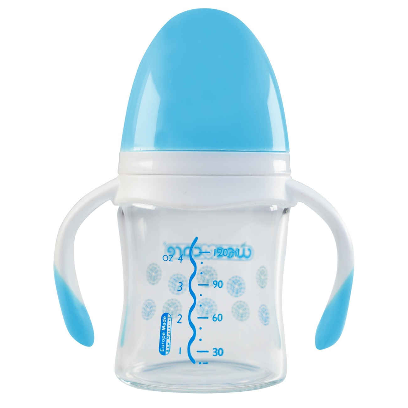 Wee Care Wide-Neck Pyrex Baby Bottle with Handles –120ml - ShopiPersia