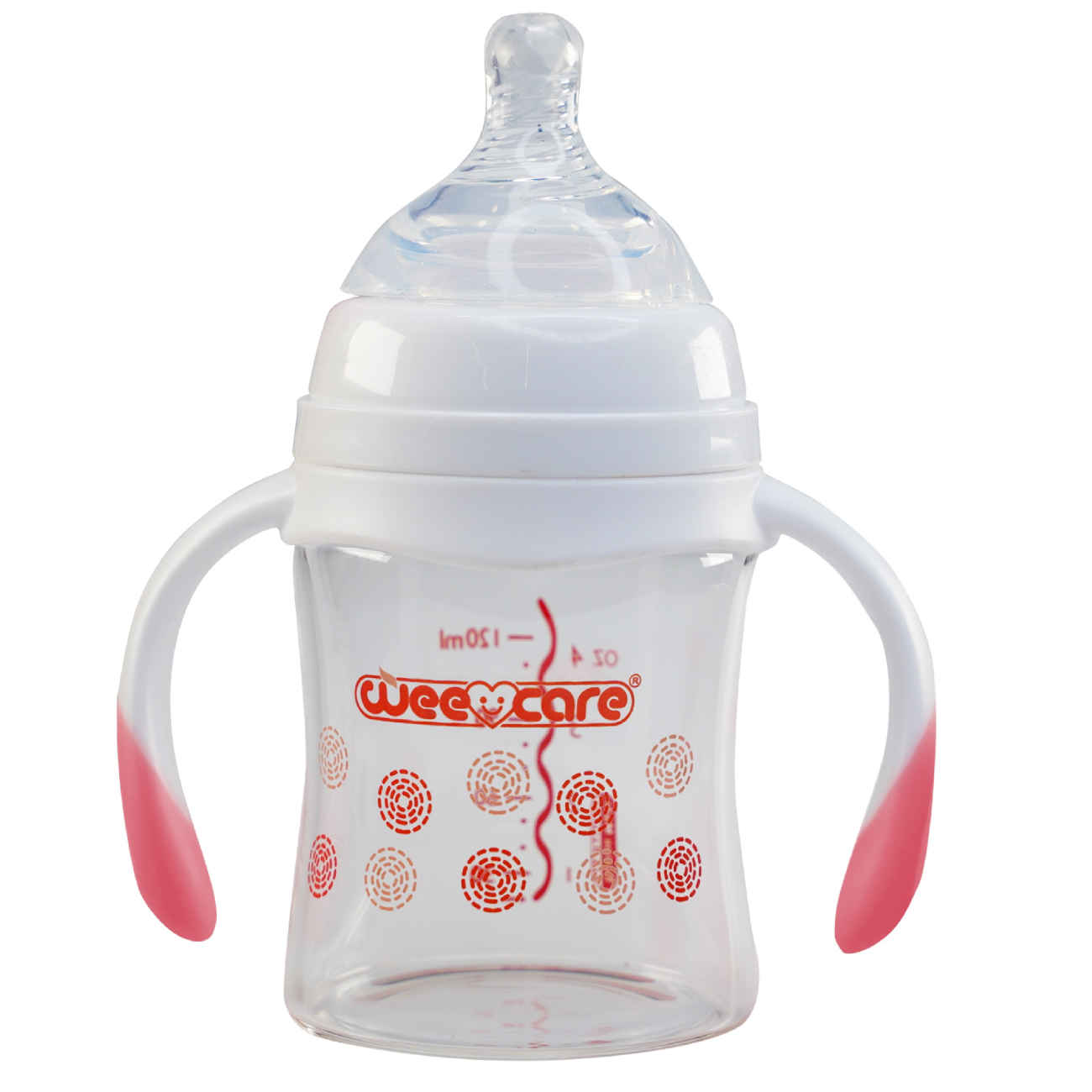 Wee Care Wide-Neck Pyrex Baby Bottle with Handles –120ml - ShopiPersia