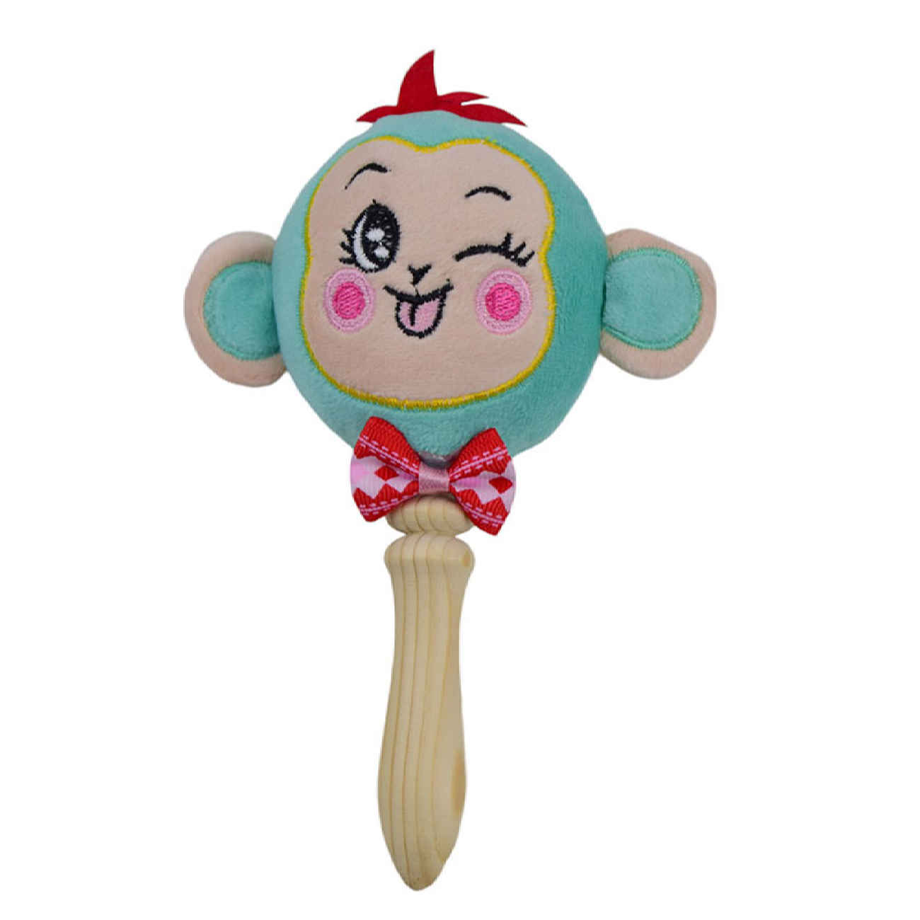 Wooden Baby Rattle – Cute Monkey Design for Newborns & Toddlers ...