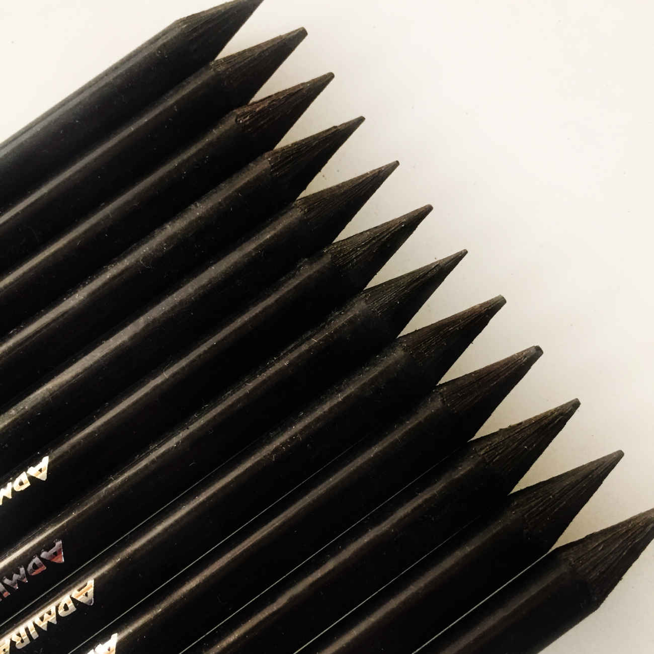 Admiral Negro Black Pencils – Deep Black Graphite Set of 12 Durable ...