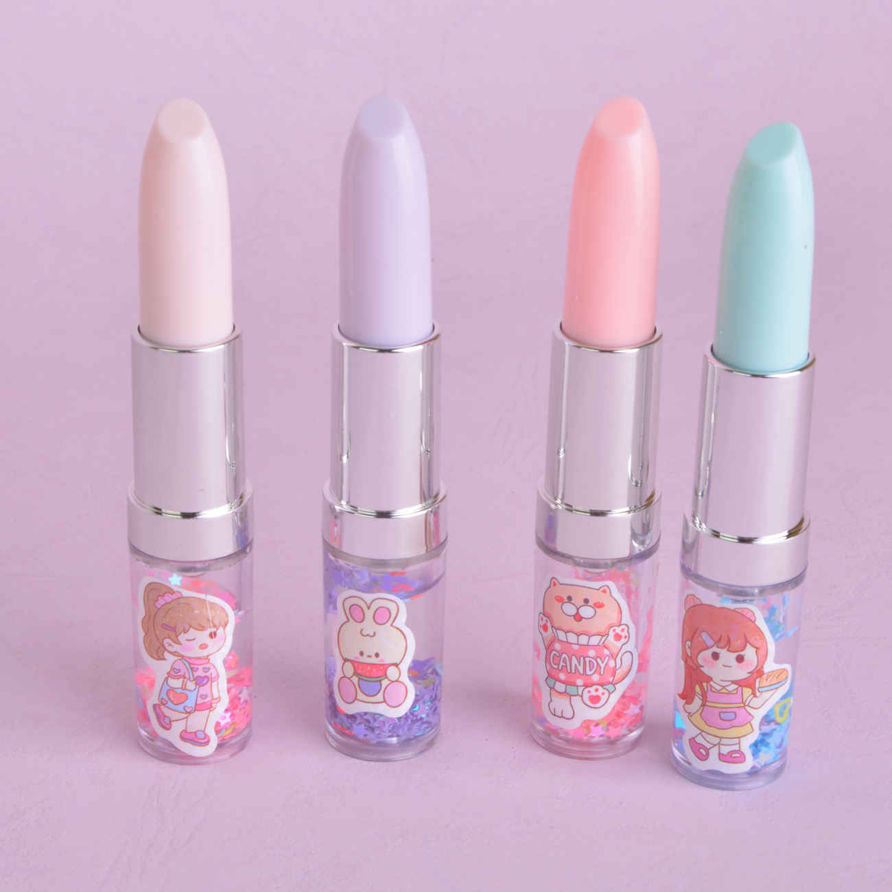 Adorable 4-Piece Lipstick Pen Set – Fun Stationery for Kids & Teens ...