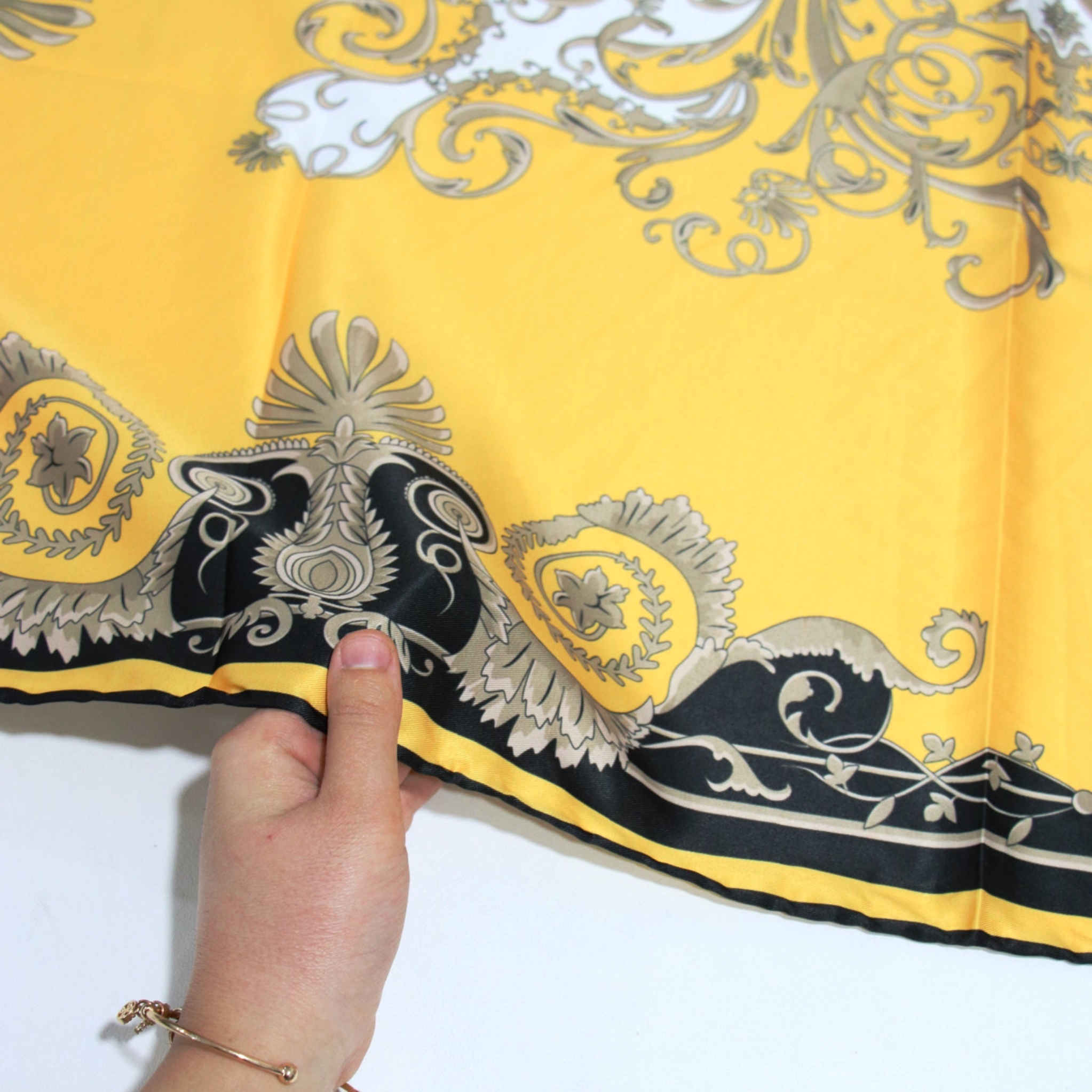 Elegant Women's Silk Scarf, Hand-Sewn – Versatile for Casual, Work ...
