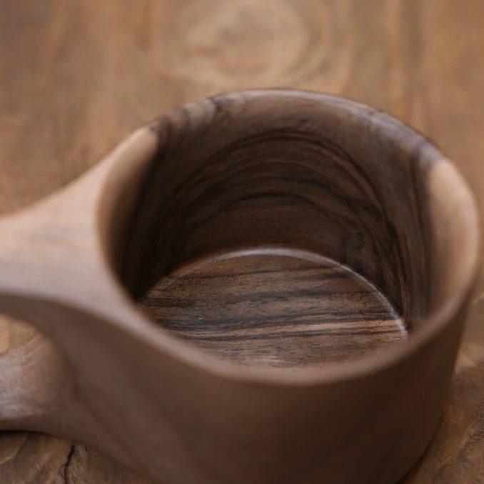 Handmade Kuksa Wooden Mug, 150cc – For Coffee, Tea & More - ShopiPersia