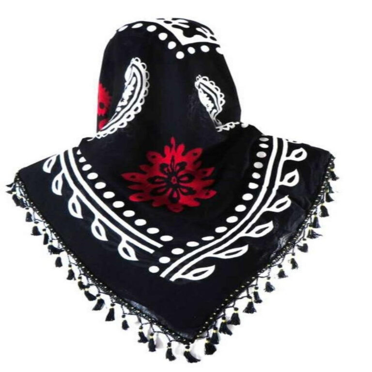 Handmade Kurdish Scarf - Ethnic Boho Floral Design - ShopiPersia