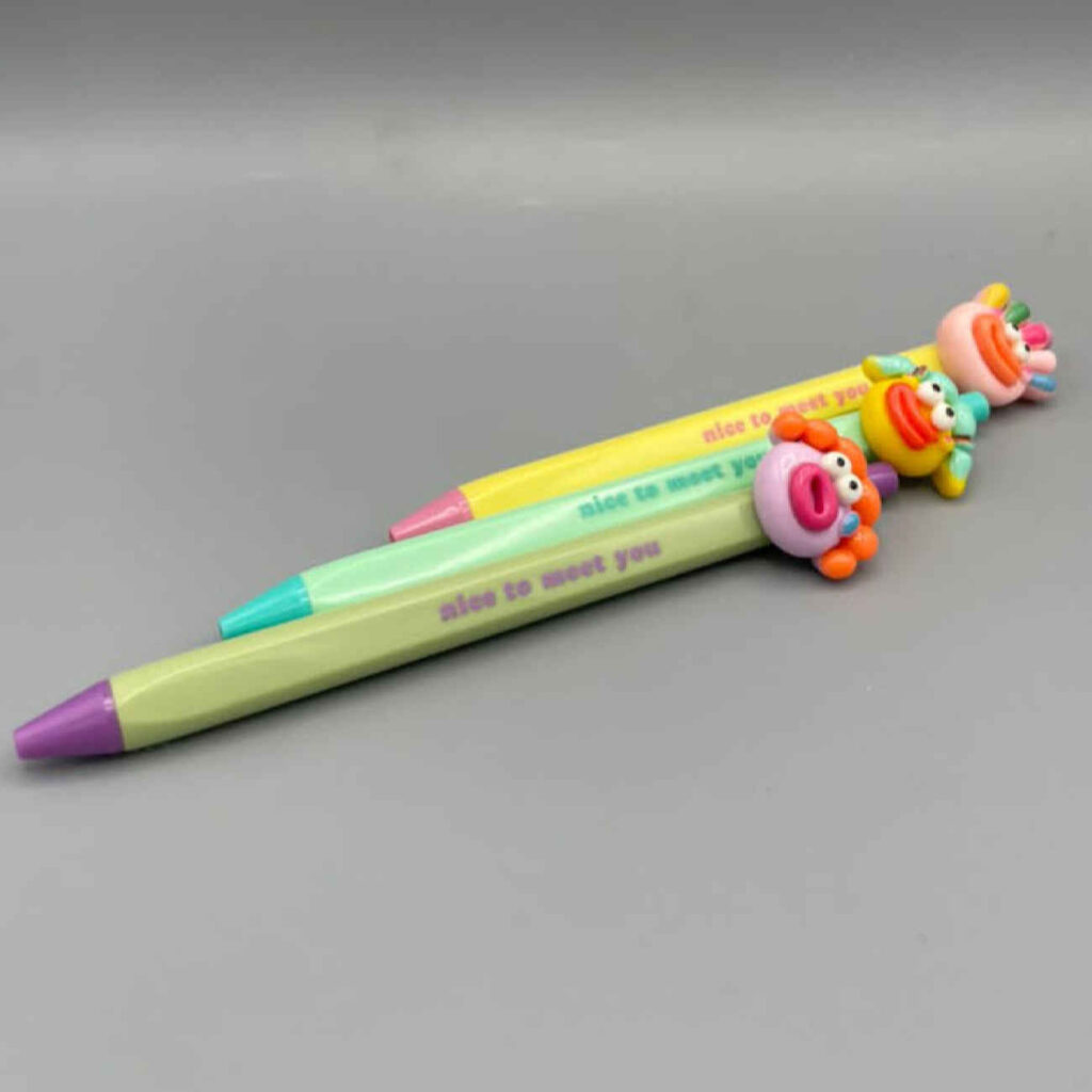Happy Face Ballpoint Pen Set – Smooth Writing 3 Colors - ShopiPersia