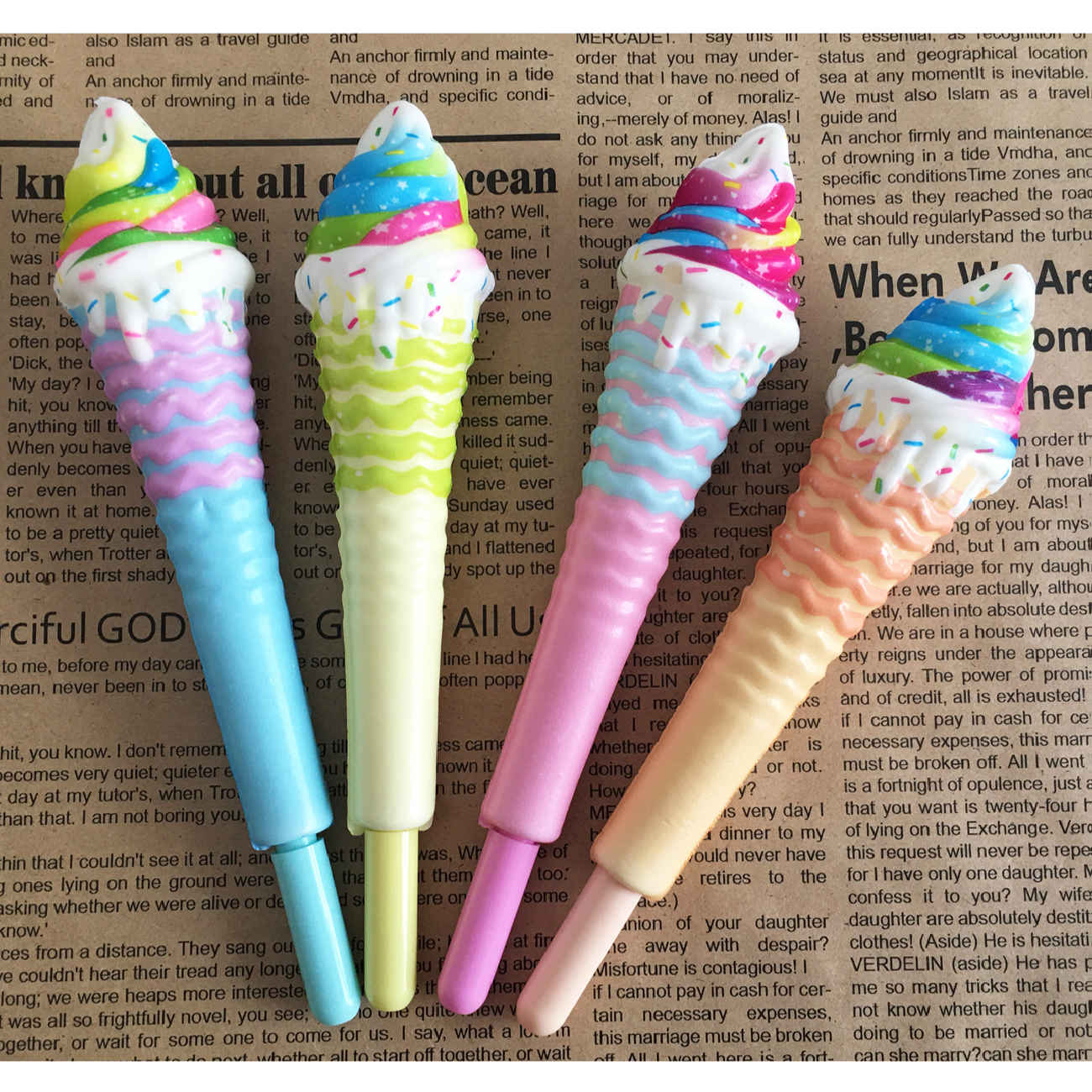 Ice Cream Themed Squishy Pen – Playful and Soft Grip - ShopiPersia