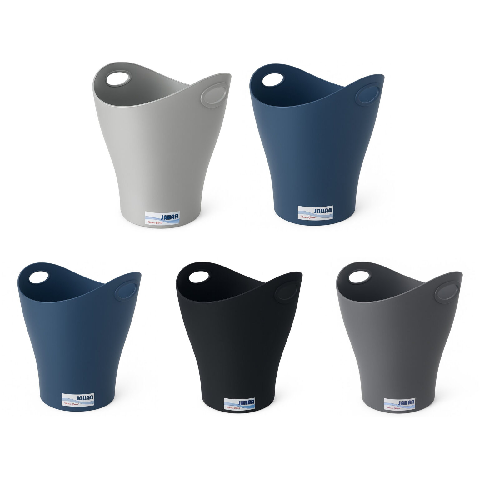 Large Conical Plastic Wastebasket, 15.9L - Elegant & Durable Design (5x ...