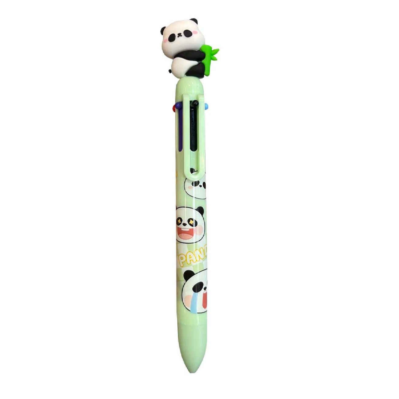 Panda Themed 6-in-1 Click Pen – Fun and Smooth Writing - ShopiPersia