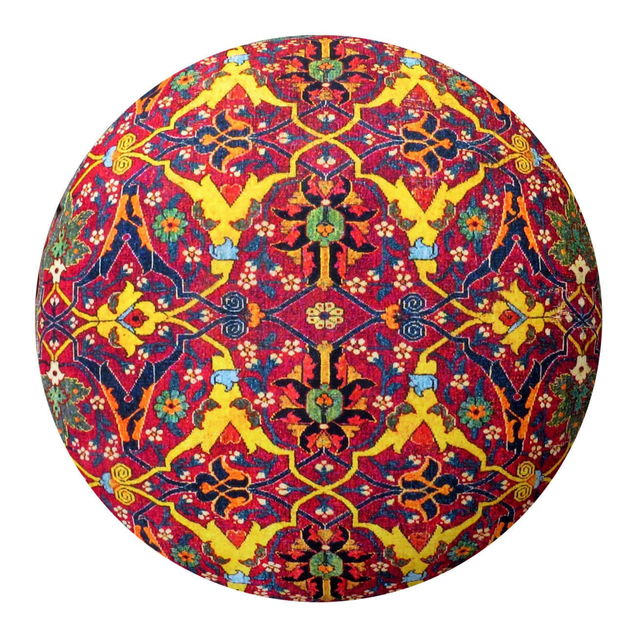 Traditional Persian Velvet Ottoman – Seven Vibrant Colors & Carved ...