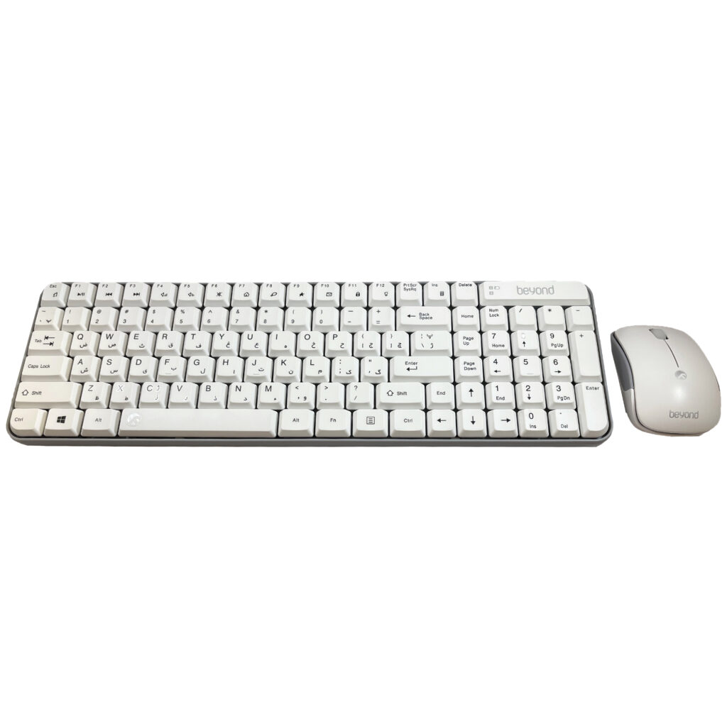 Wireless Keyboard and Mouse with Beehive Design - ShopiPersia