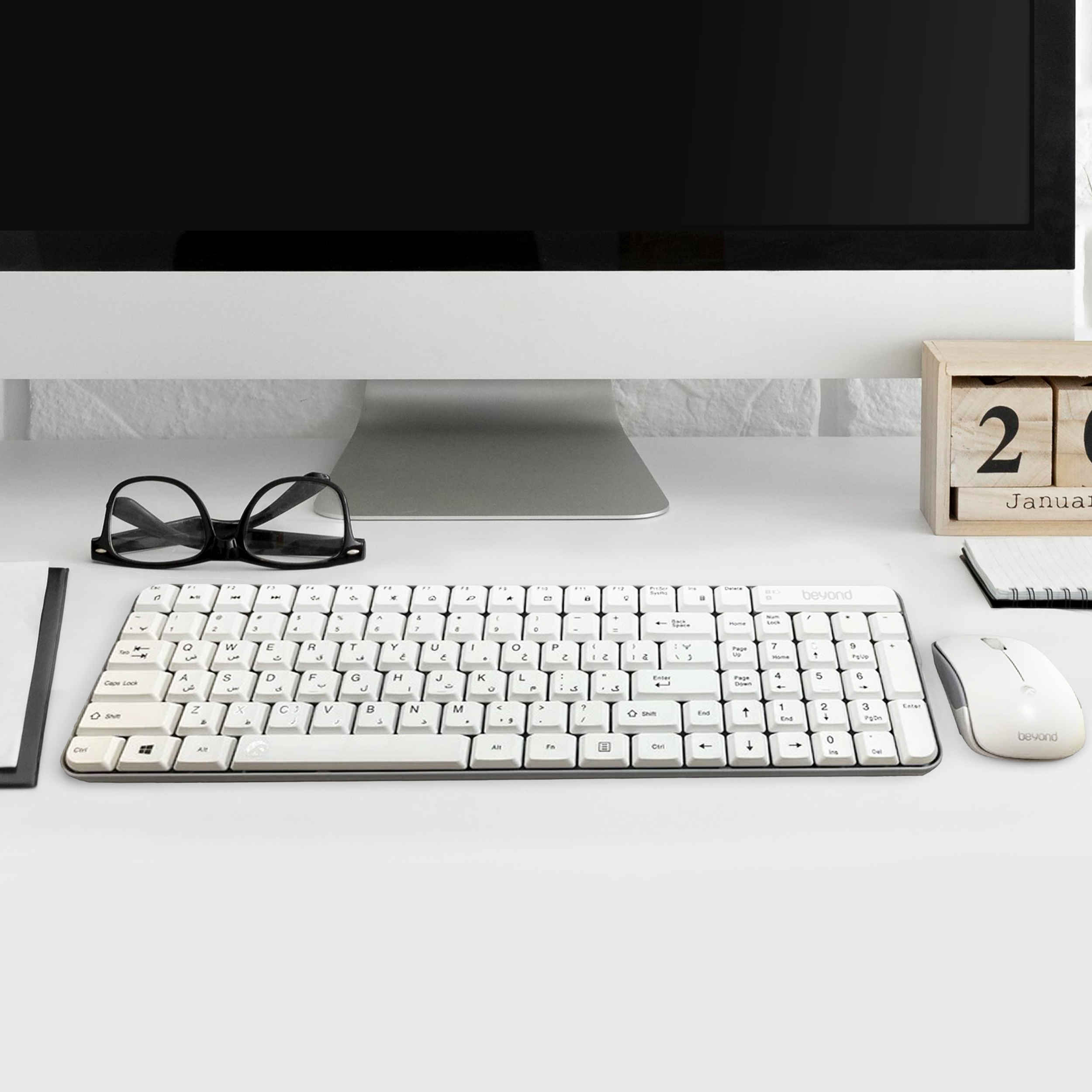 Beyond Wireless Keyboard and Mouse Set with Persian Keycaps BMK-2261RF - ShopiPersia