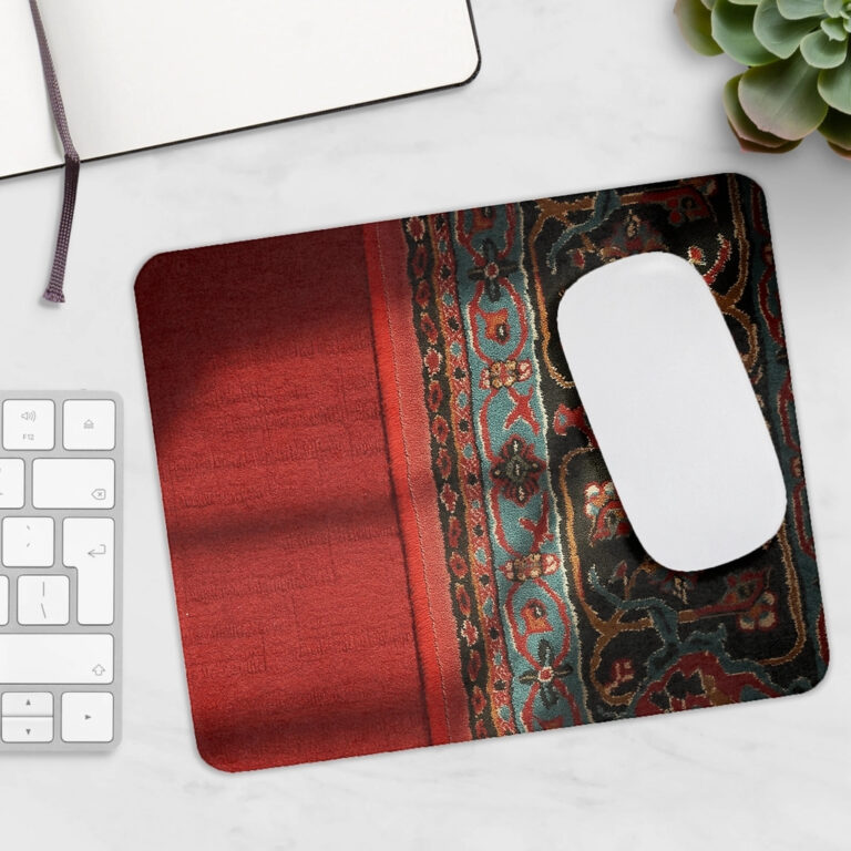 Desk Mouse Pad Artisanal Persian Calligraphy Pattern Hich - ShopiPersia