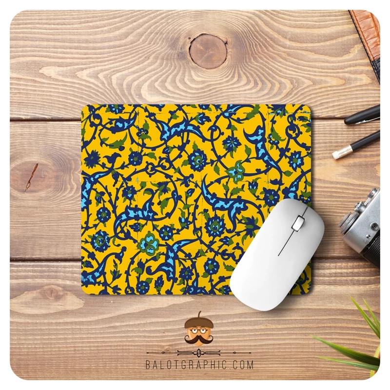 Desk Mouse Pad with Authentic Persian Slimi Motifs – Premium Soft ...
