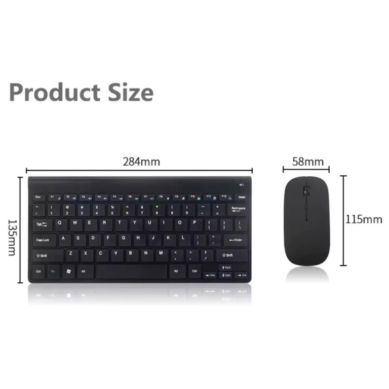 Mini Wireless Keyboard KB_201 with Mouse – Compact and Ergonomic Design ...