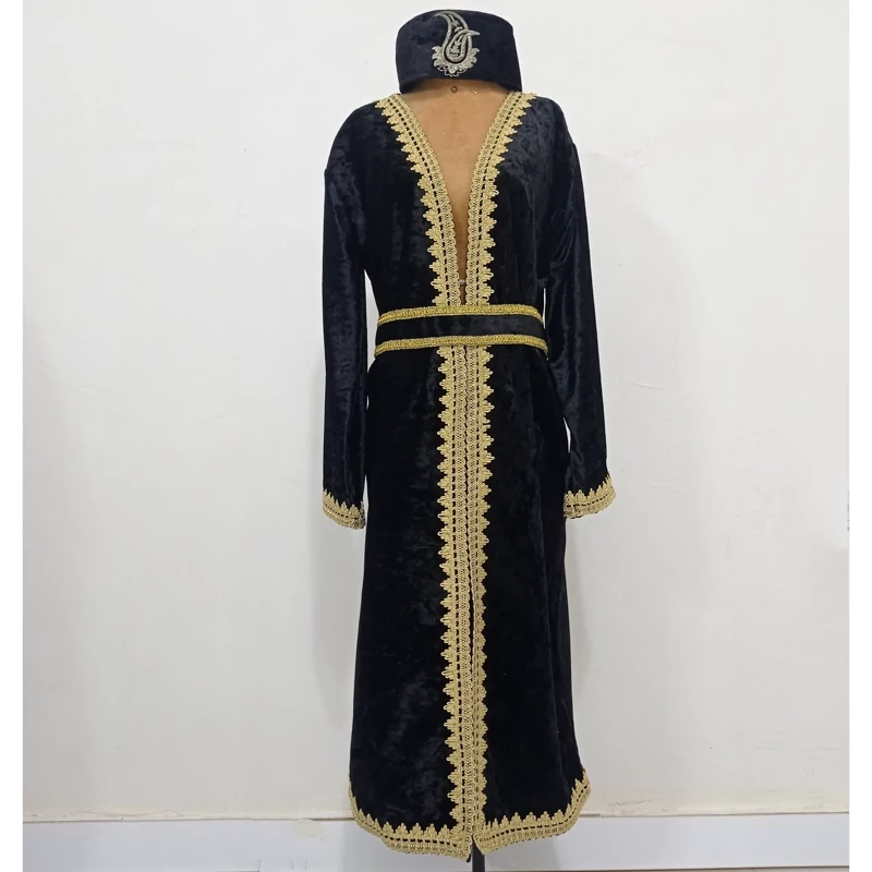 Traditional Iranian Handmade Qajar Men’s Outfit with Velvet Belt and ...