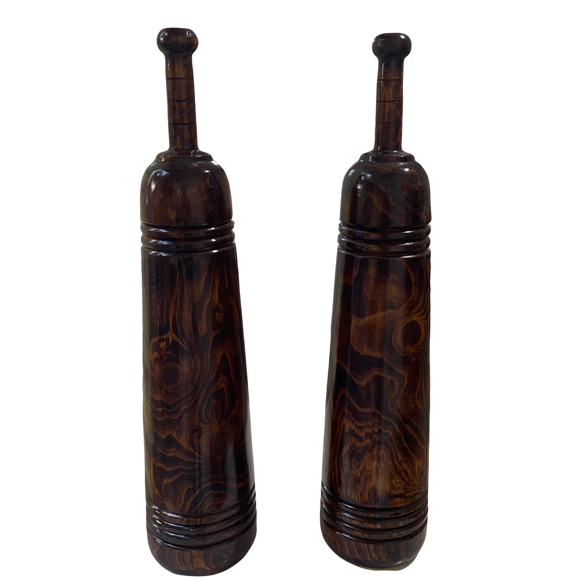 Traditional Persian Wooden Meel Clubs – Plane Wood, 4 KG Each - ShopiPersia