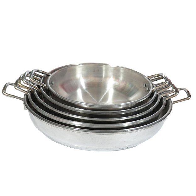5-Piece Aluminum Frying Pan Set with Metal Double Handles – Non-Stick ...