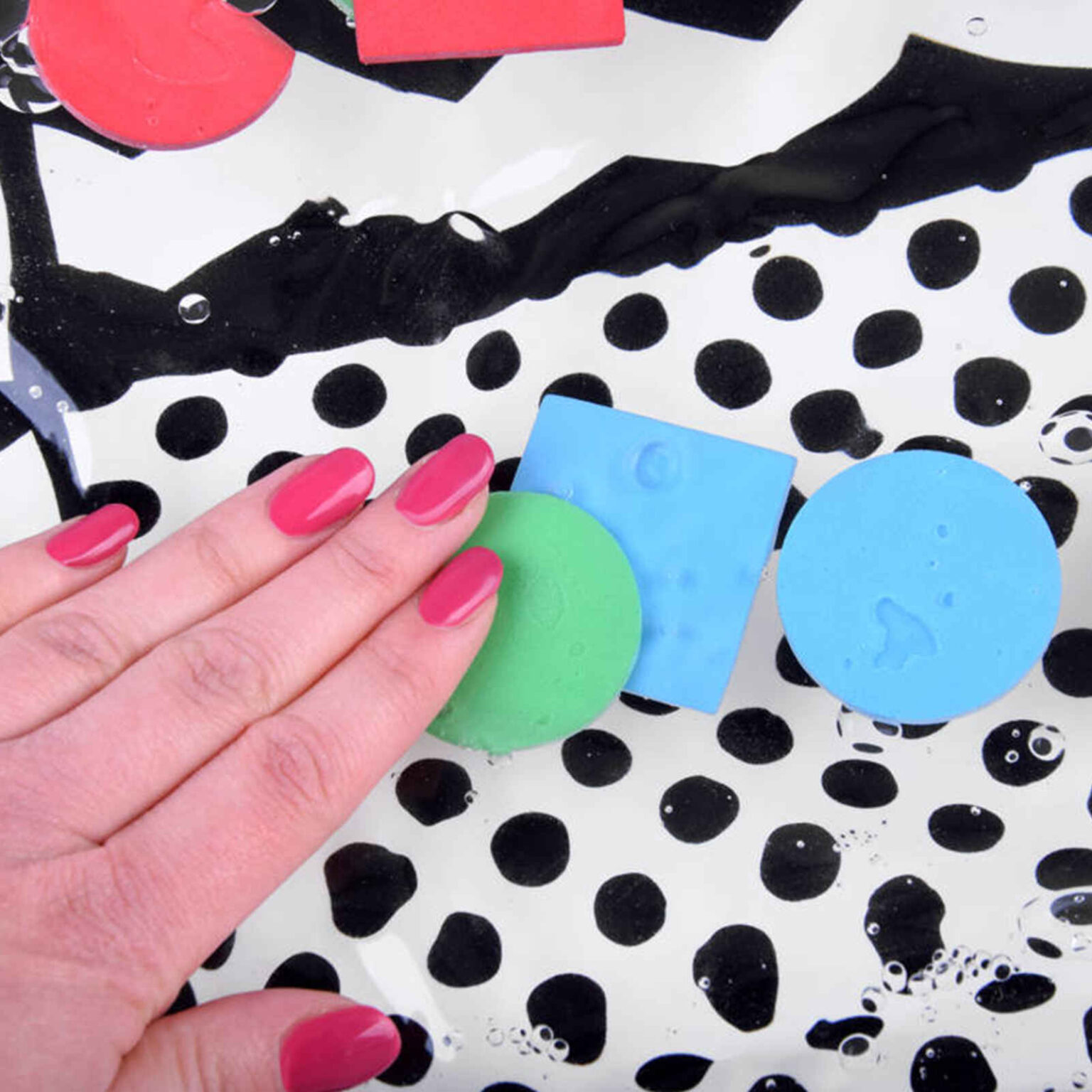 Inflatable High‑Contrast Baby Water Play Mat – Black & White Sensory ...