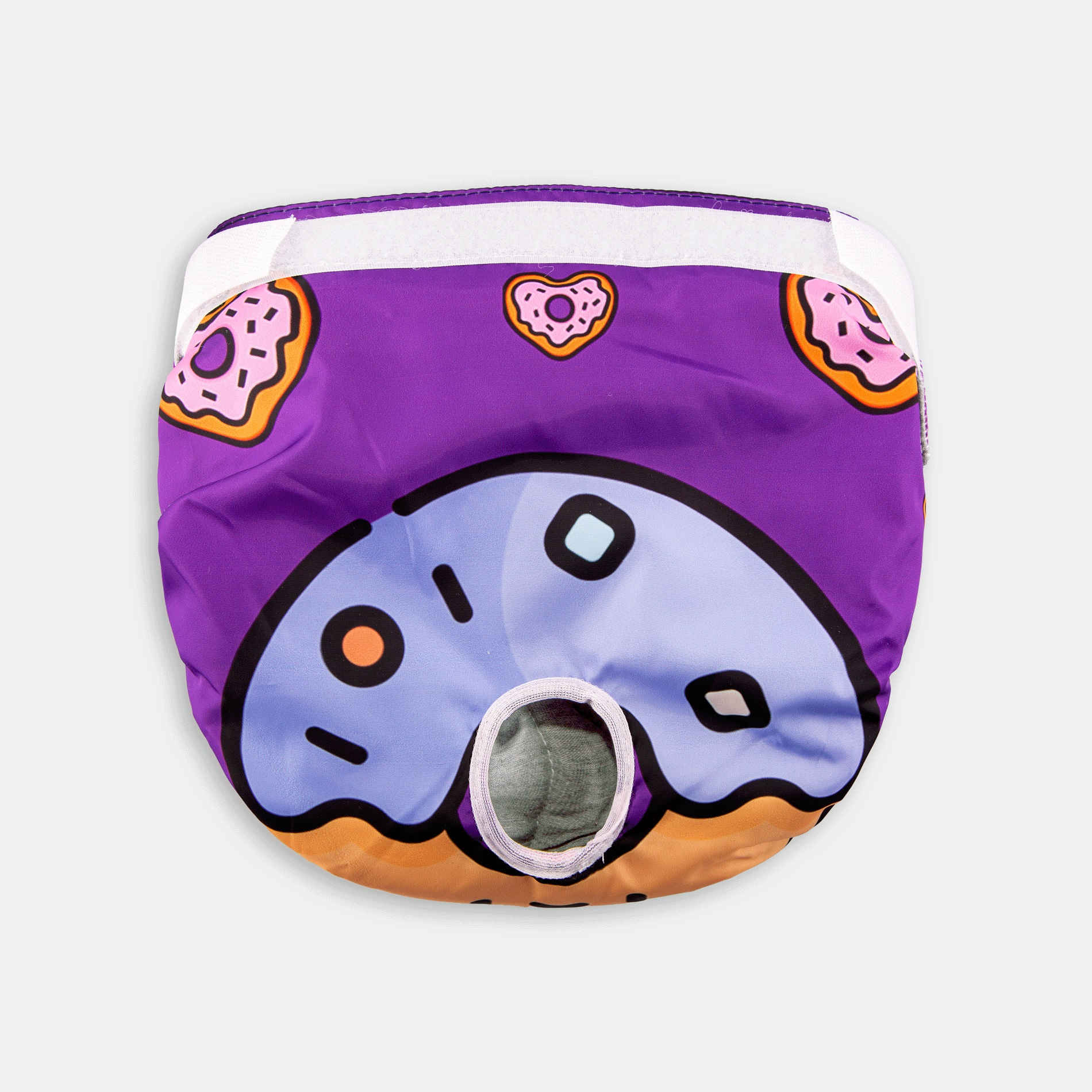 Dog Diaper – XS Size, Purple with Colorful Donut Design - ShopiPersia