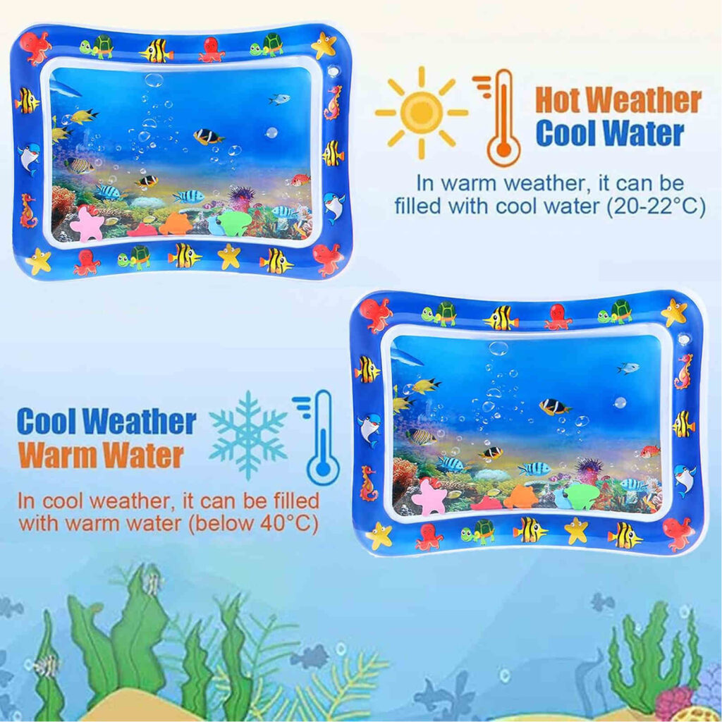 Inflatable Baby Aquarium Water Play Mat – Nemo Ocean Sensory Tummy Time ...