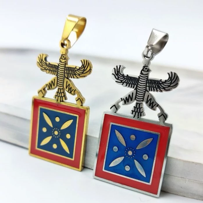 Derafsh-e Kaviani & Shahbaz Stainless Steel Pendant – Iconic Heritage ...