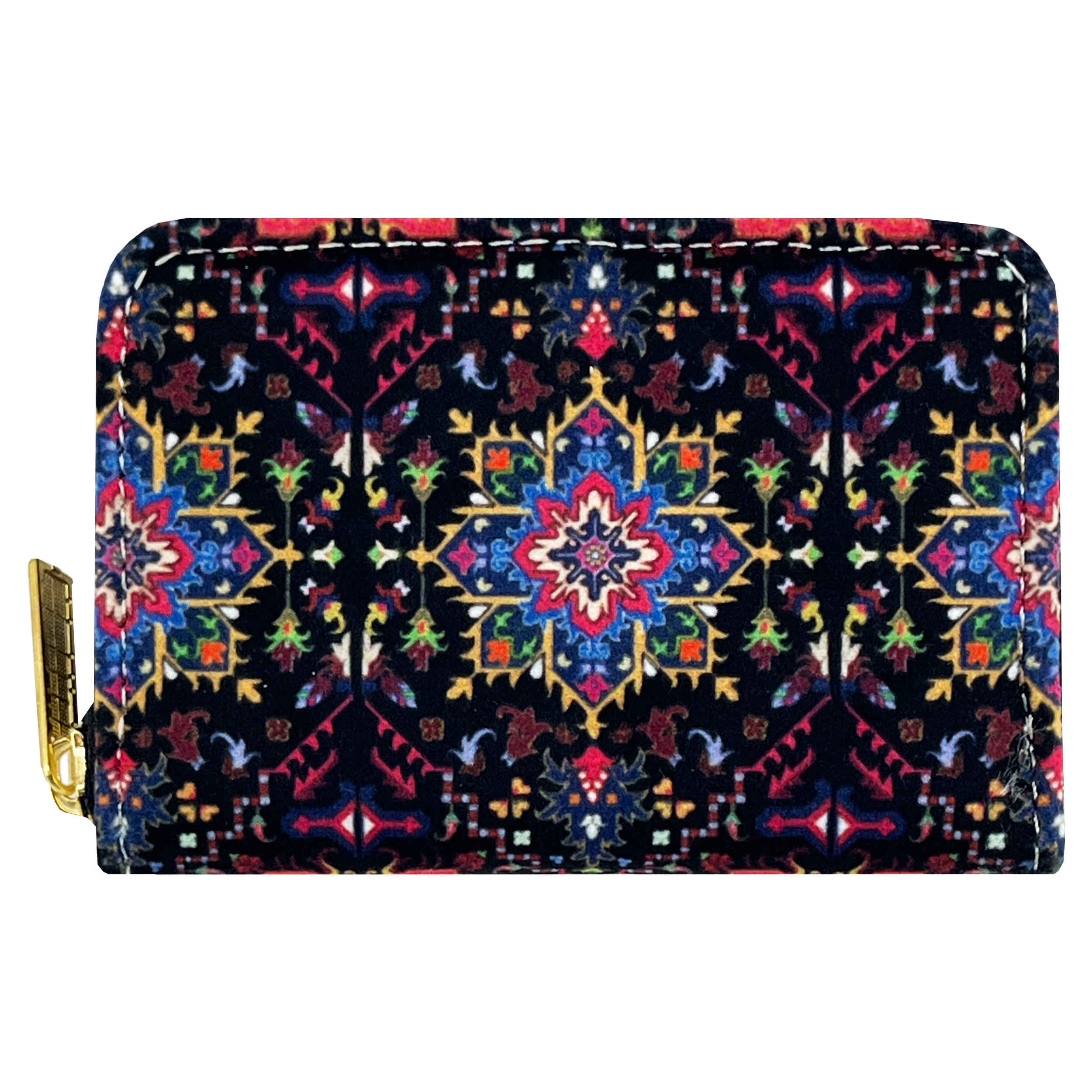 Geometric Medallion Pattern Zippered Card Holder – Traditional Eastern ...