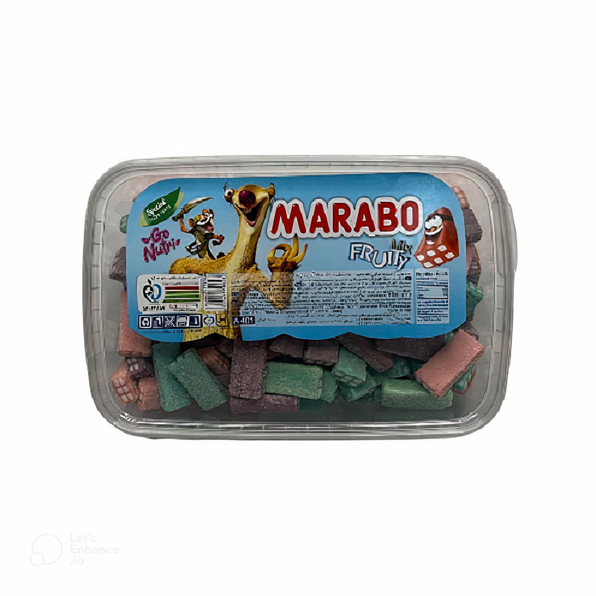 Halal Brick Shape Gummy Candy – Marabo Sugar-Coated Soft Fruit Gummies ...