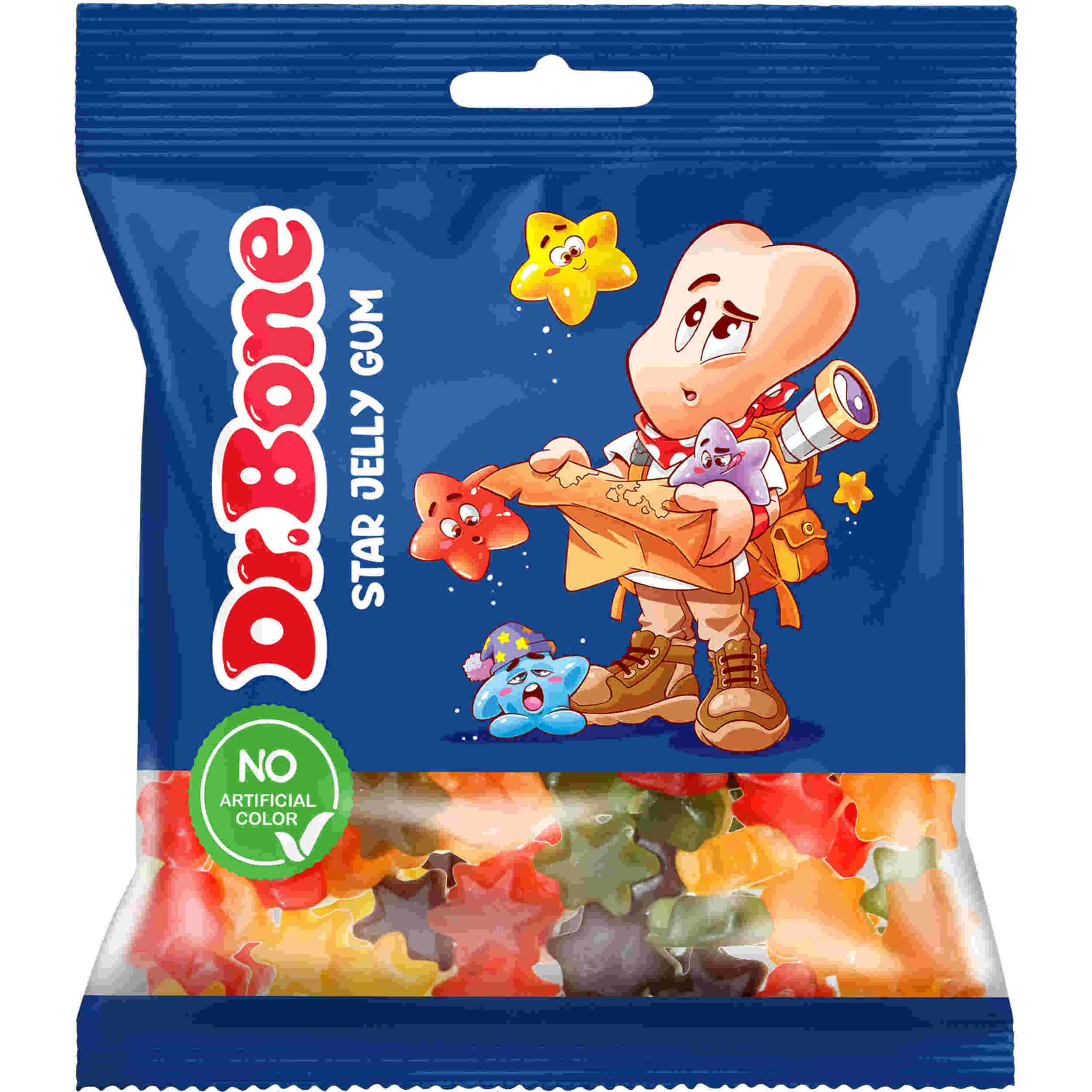 Halal Star Shape Gummy Candy – Dr. Bone Fruit Gummies, 10 Packs (85g ...