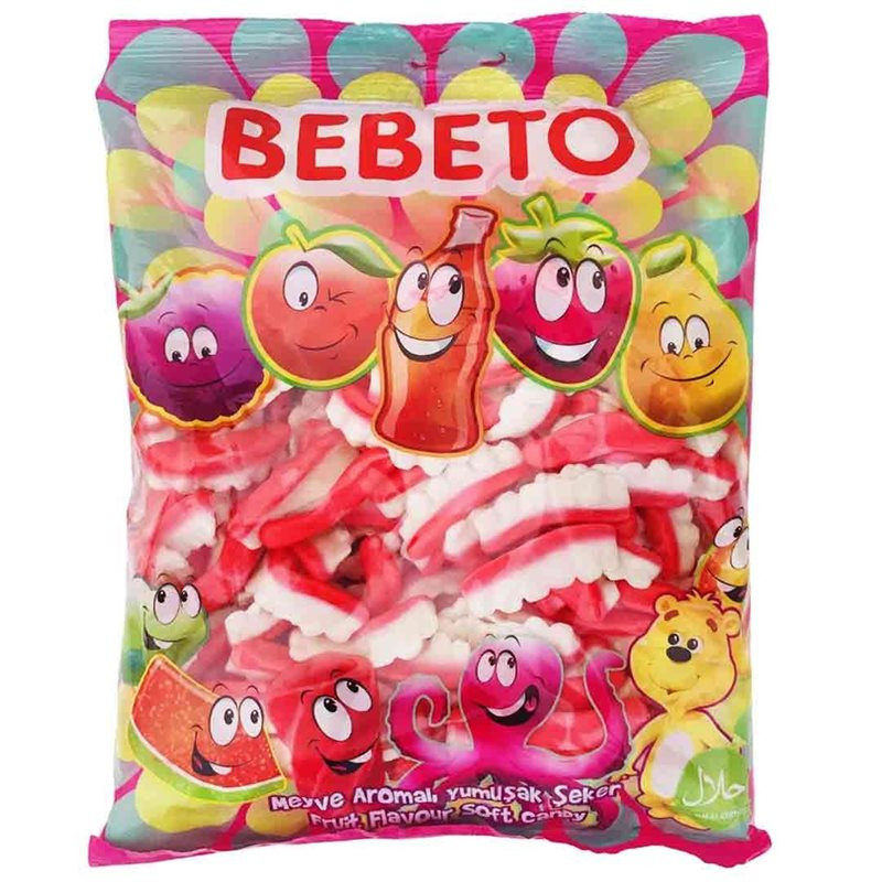 Halal Gummy Candy in Teeth Shape – Bebeto 1000g Soft and Chewy Fruit ...