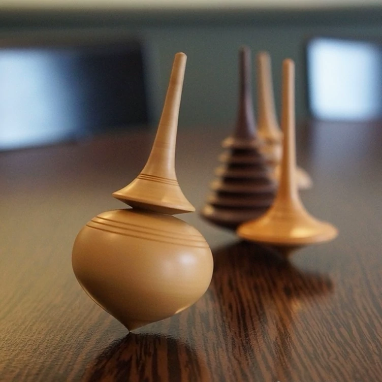 Handmade Persian Wooden Spinning Tops - Artisan Traditional Toy Set ...