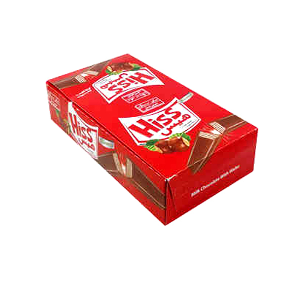 Hiss Chocolate-Coated Wafer by Shirin Asal – 20 g Each, 24-Piece Pack ...