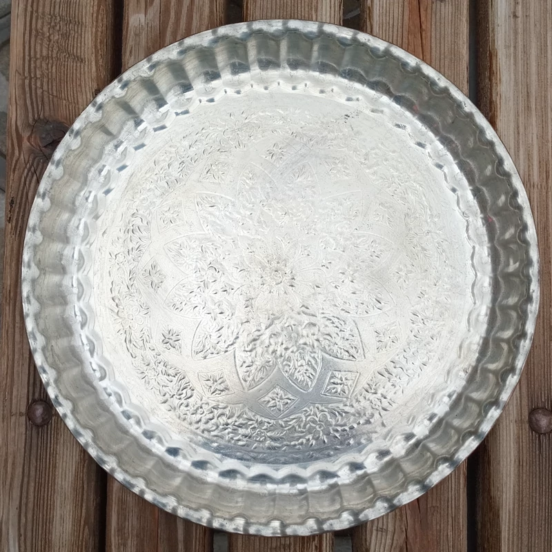 Persian Copper Serving Tray – 36 cm, Perfect for Serving Rice, Kebab ...