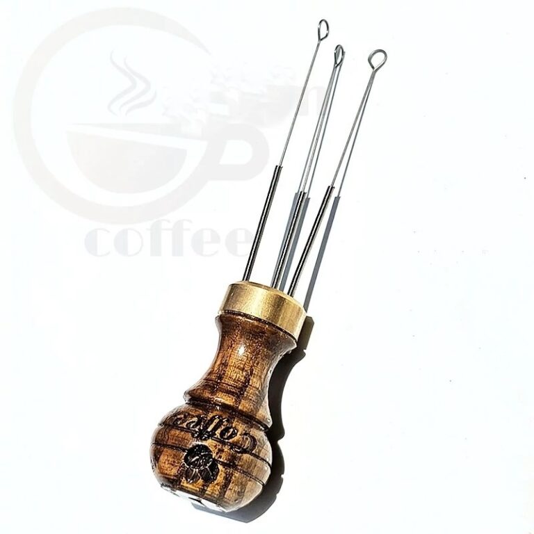 Espresso Coffee Needle Distributor – Wooden Handle WDT Tool with Brass ...