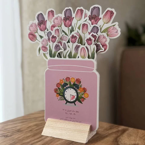 1405 Desk Calendar with Floral Design – Glossy Paper, Monthly Pages ...